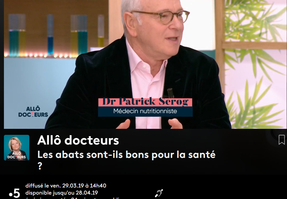 Allô Docteurs sur France TV 5 : invité Dr Serog - PATRICK SEROG